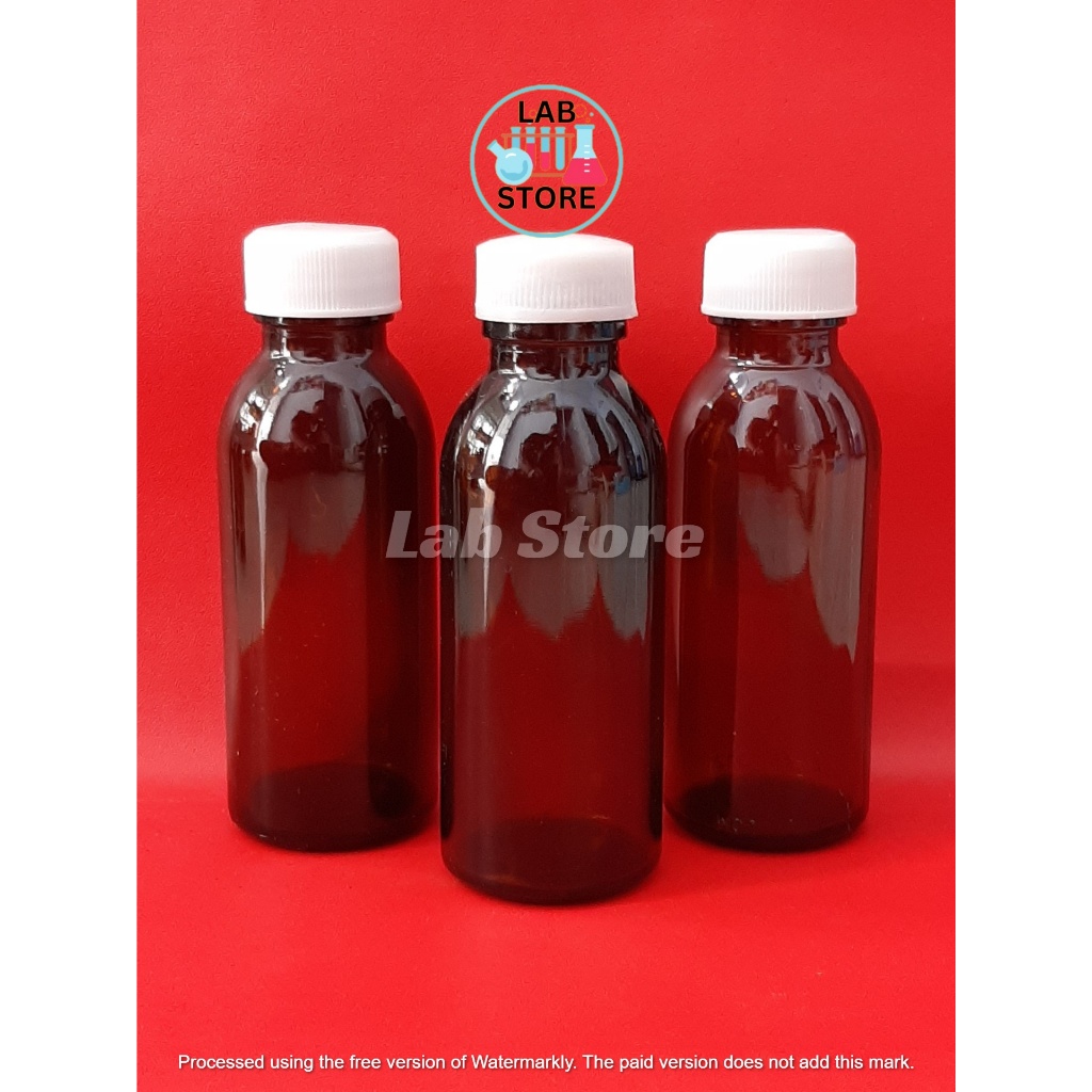 Jual Botol Sirup 100ml / Botol Sirup Coklat 100ml / Botol Sirup Kaca ...