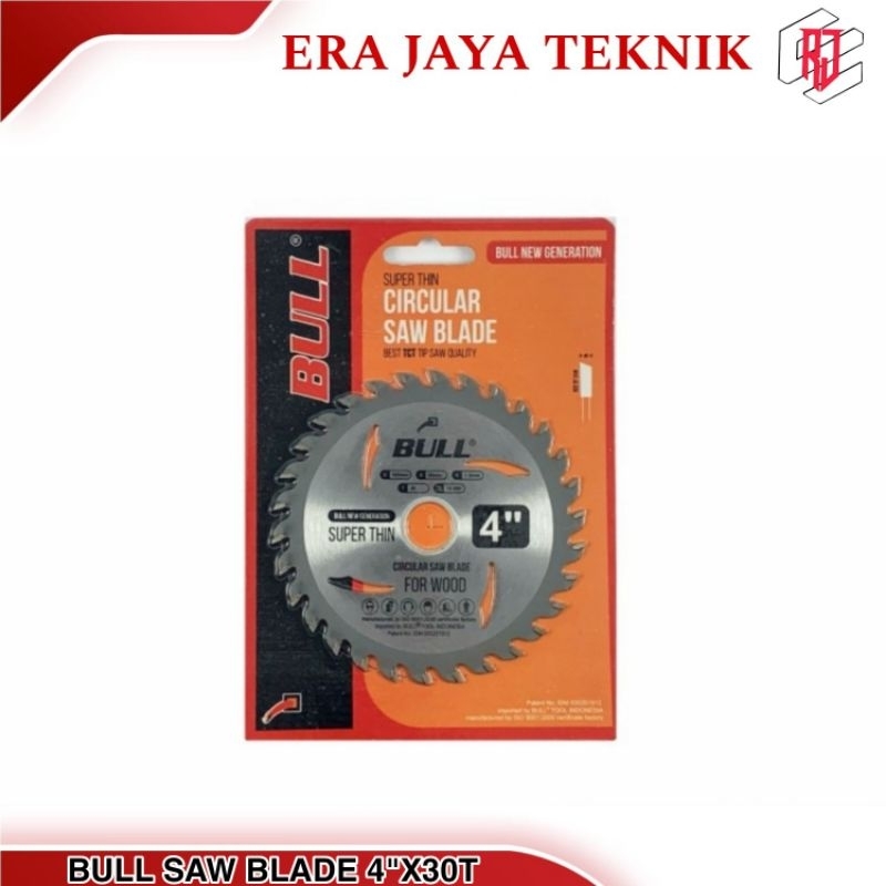 Jual BULL Circular Saw Blade Super Thin 4"x30Tx1.5mmx20mm | Shopee ...