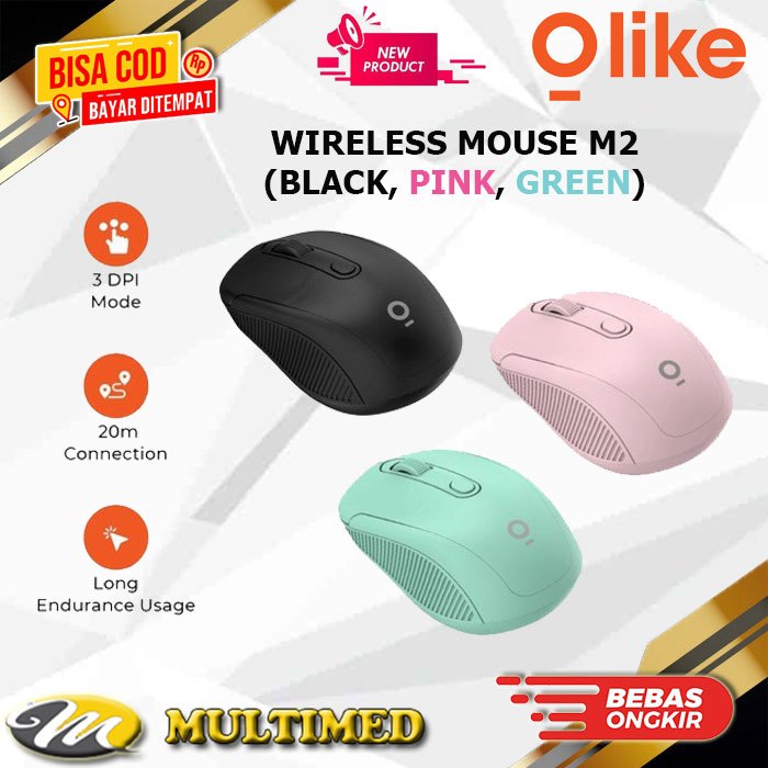 Jual MOUSE WIRELESS OLIKE BLUETOOTH OPTICAL 2.4G M2 | Shopee Indonesia