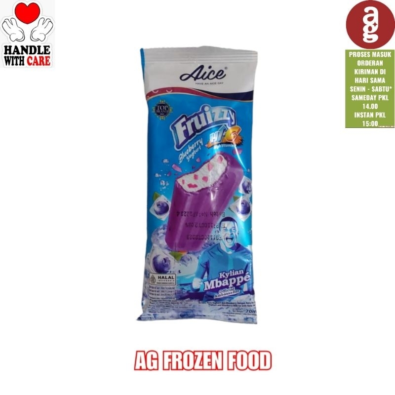 Jual Aice Fruizzy Blueberry Yogurt Stick 70 Ml ( Dikasih Es Block Dari ...