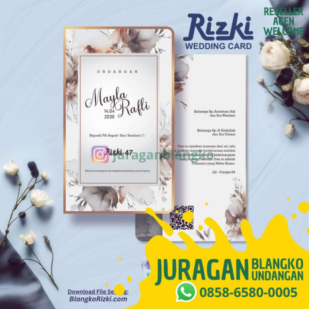 Jual Blangko Undangan Rizki 47 | Juragan Blangko Undangan | Shopee ...