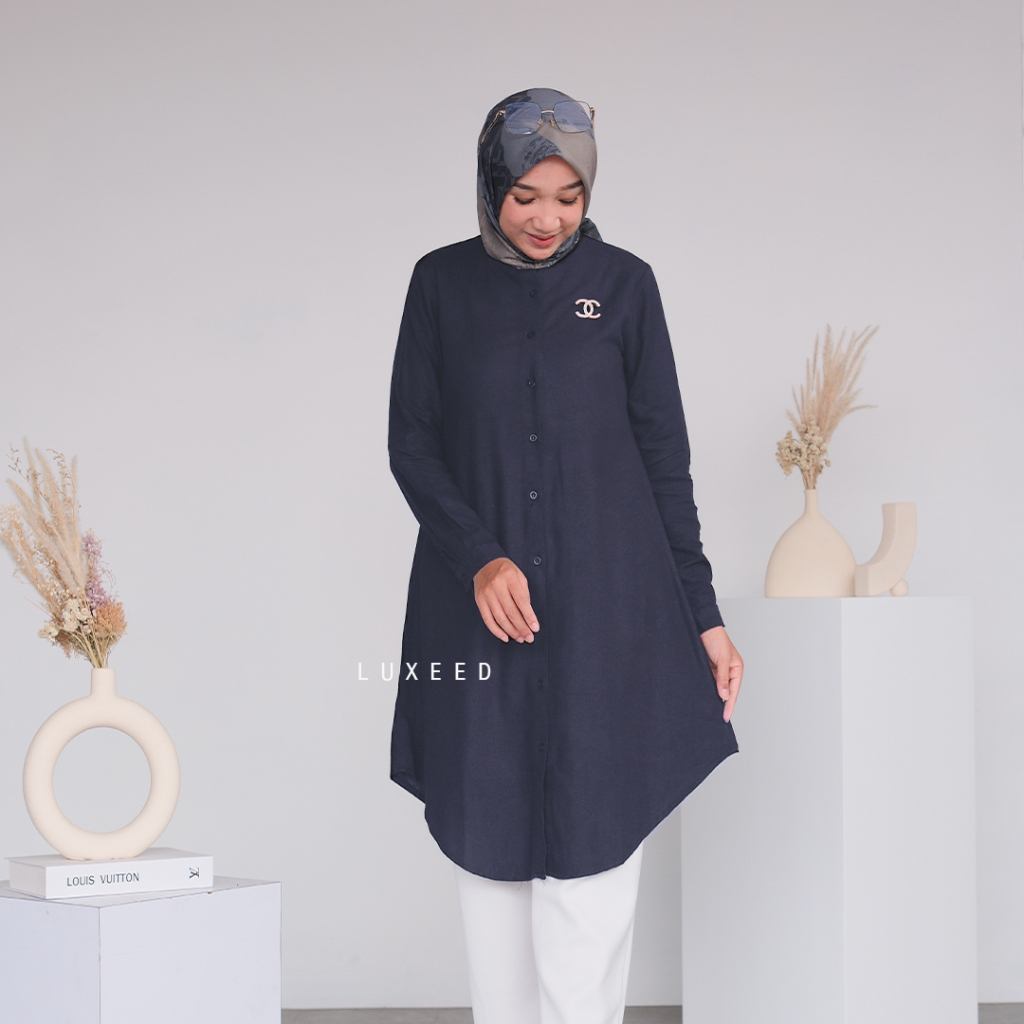 Jual tunik wanita terbaru tunik polos linen tunik simple tunik cantik ...