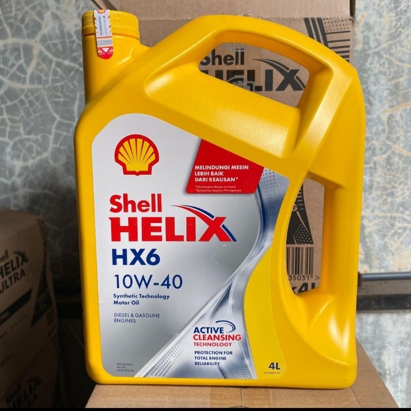 Jual OLI SHELL HX6 HELIX 10W-40 4LITER UNTUK MOBIL ORIGINAL SHELL ...