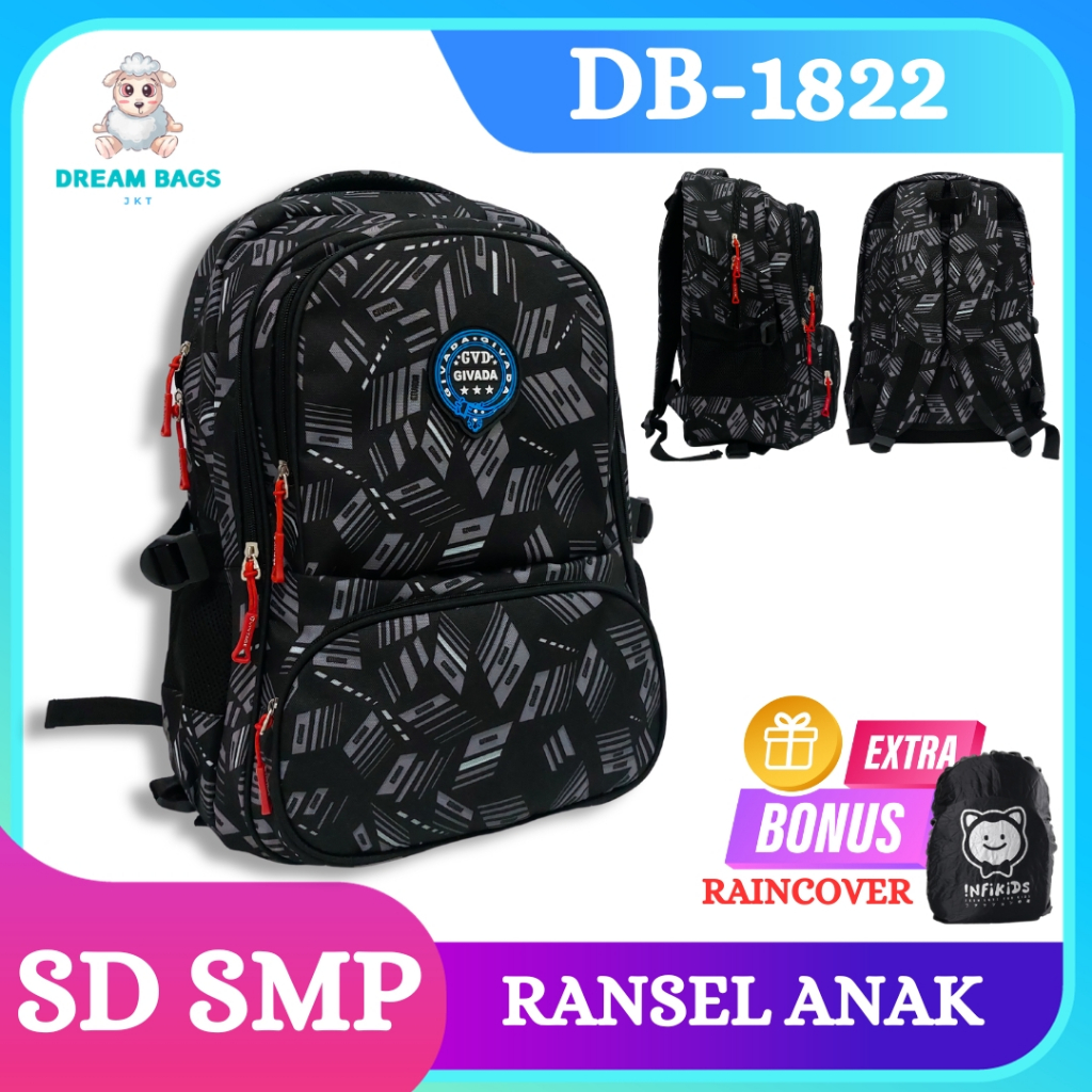 Jual Tas Sekolah Anak Laki Laki SD SMP DREAM BAGS - 1822 Givada - Tas ...