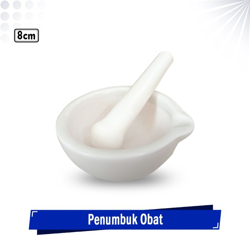 Jual Mortar and Pestle Lumpang Penumbuk Penggerus Obat Diameter 8cm dan ...