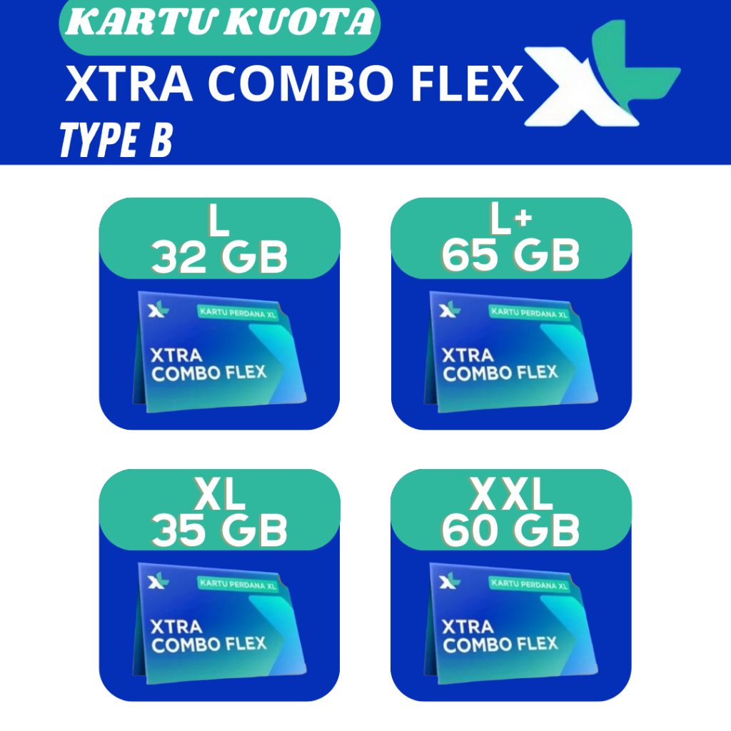 Jual KARTU KUOTA XL EXTRA COMBO FLEX TYPE B | Shopee Indonesia