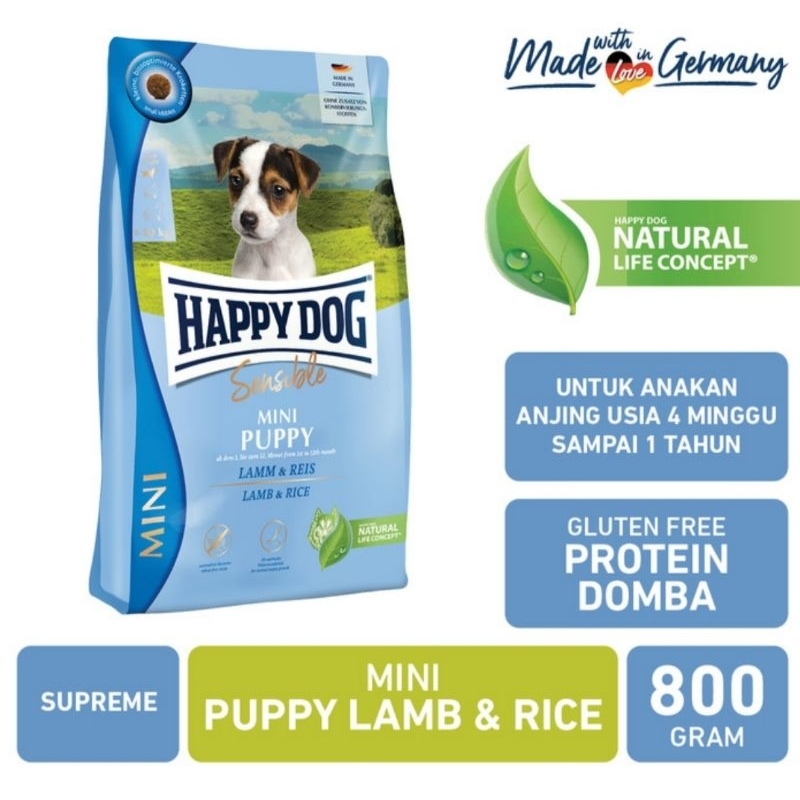 Jual Happy Dog Mini Puppy Lamb & Rice 800gr Makanan Anakan Anjing ...