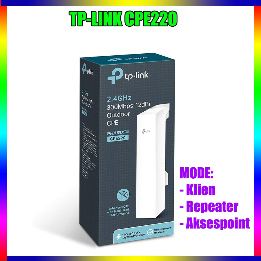 Jual TP-LINK CPE220 300Mbps 12dBi Outdoor CPE Router TP LINK PHAROS ...