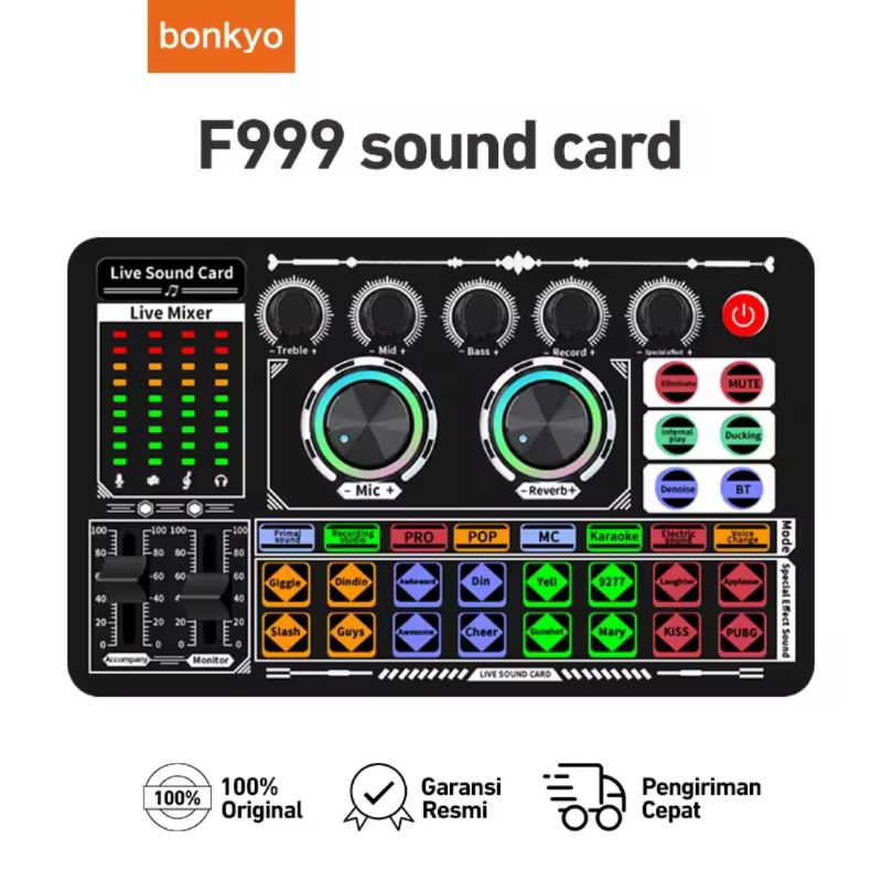 Jual Soundcard F999 Sound Card Bluetooth compatible External Wireless ...