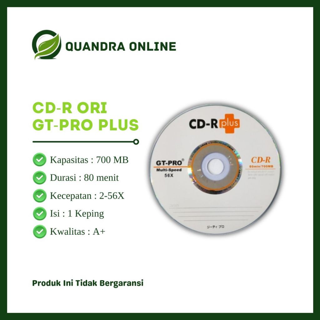 Jual GT-Pro CD-R Plus 56x CD Kosong Disc Blank | Shopee Indonesia