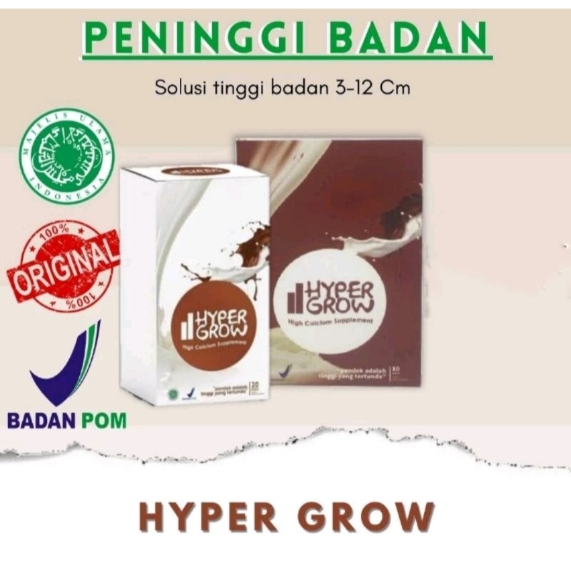 Jual HYPER GROW UP Peninggi badan Kapsul Dan Susu Herbal Original Naik ...