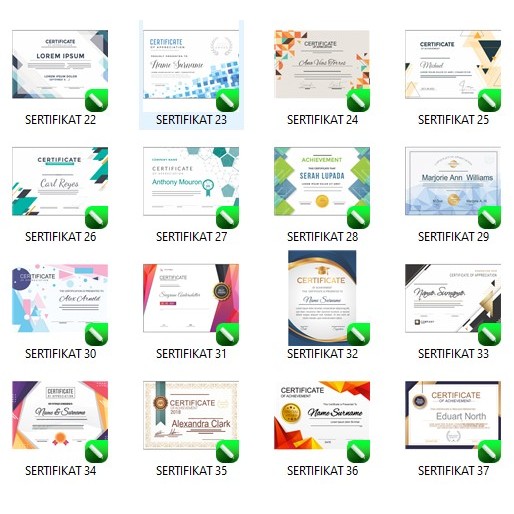 Jual 500+ Template Desain Sertifikat / Piagam Penghargaan Coreldraw ...