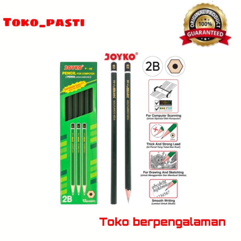 Jual PENSIL 2B P_88/P_94 JOYKO@1 lusin | Shopee Indonesia