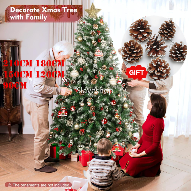 Jual [210CM 180CM 150CM ] Pohon Natal Christmas Tree Besar Pohon Terang ...