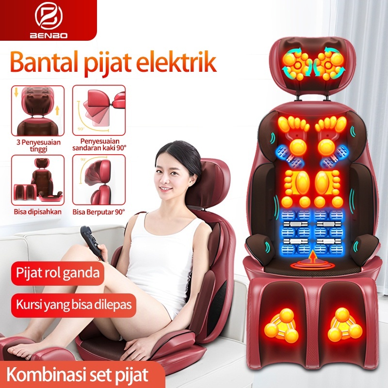 Jual Benbo Bantal Pijat Elektrik / Kursi Pijat Seluruh Tubuh / Bantal Pijat Portabel / Bantalan ...
