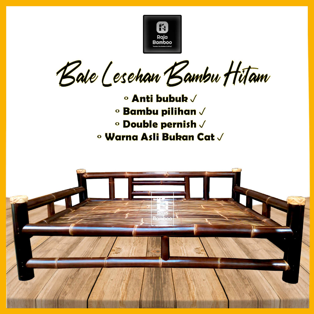 Jual [ FREE ONGKIR ] BALE LESEHAN BAMBU HITAM | BALE BAMBU ESTETIK ...