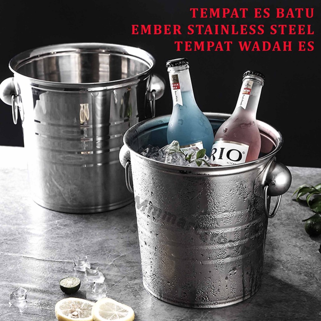 Jual Tempat Es Batu / Wadah Es Stainless Steel / Ember Es Serbaguna ...