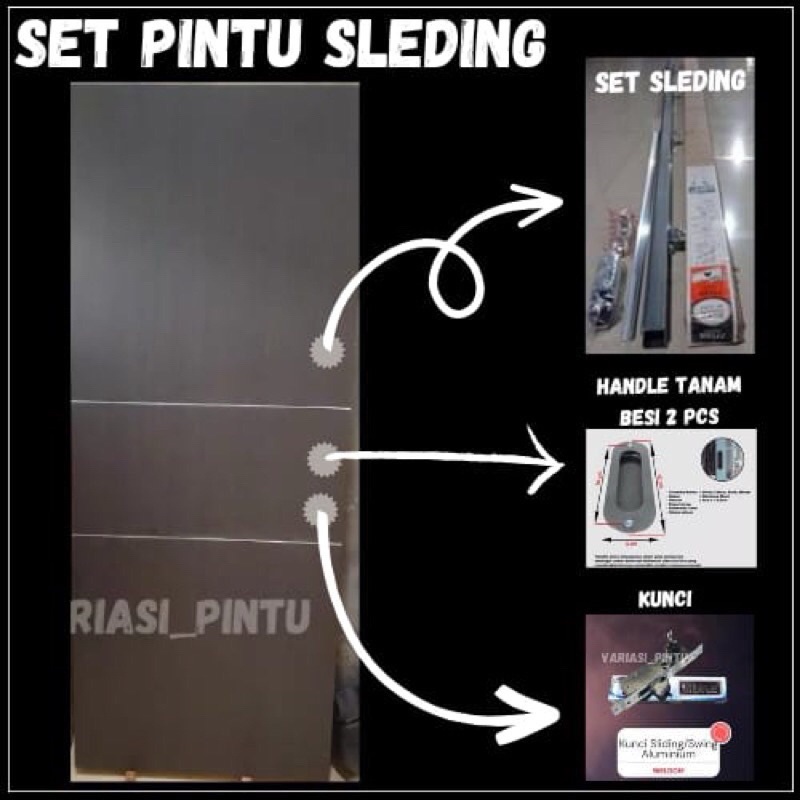 Jual Satu Set Pintu Sleding | Satu Set Pintu Geser | Pintu Sleding ...