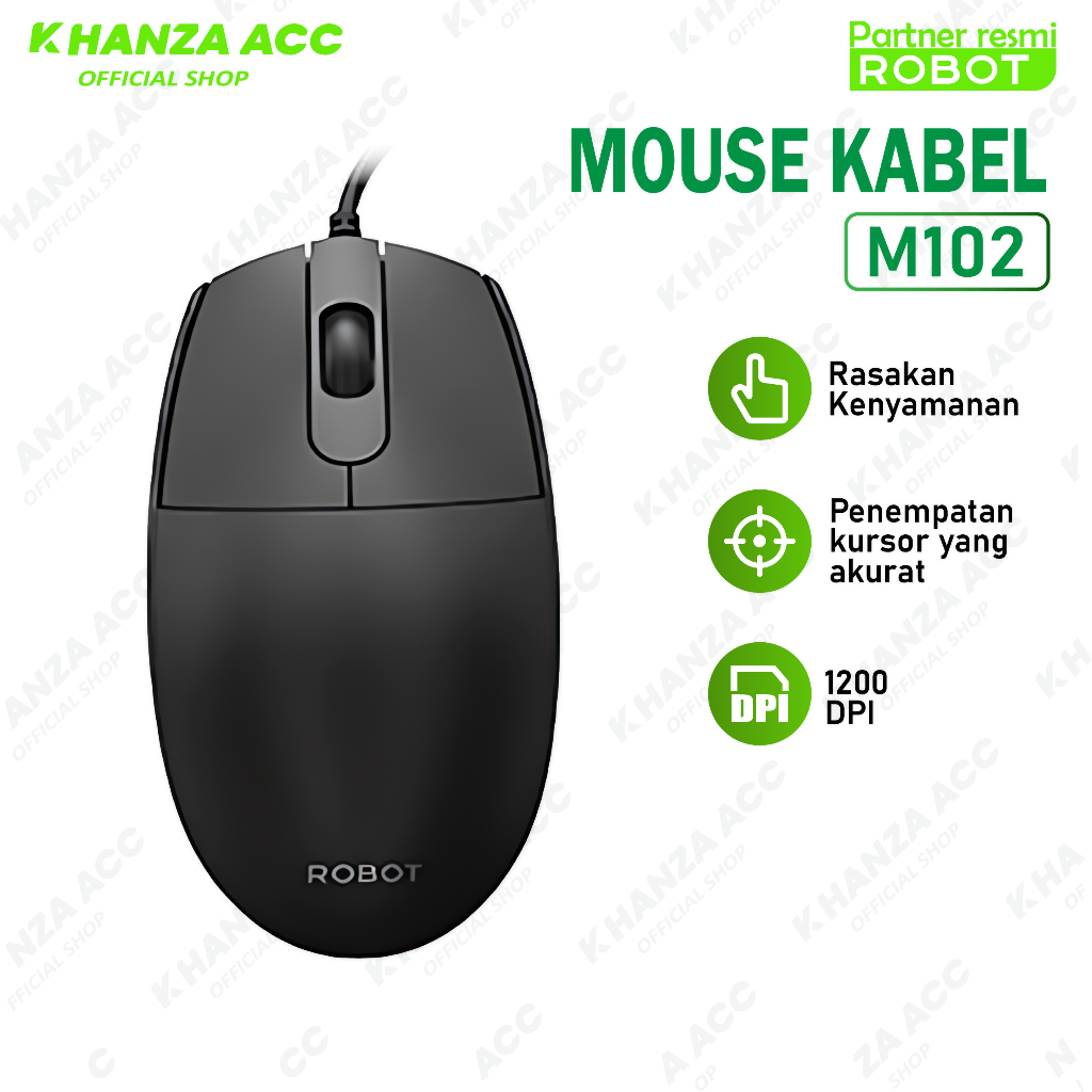 Jual KHANZAACC ROBOT M102 Mouse Kabel 1200 DPI | Shopee Indonesia