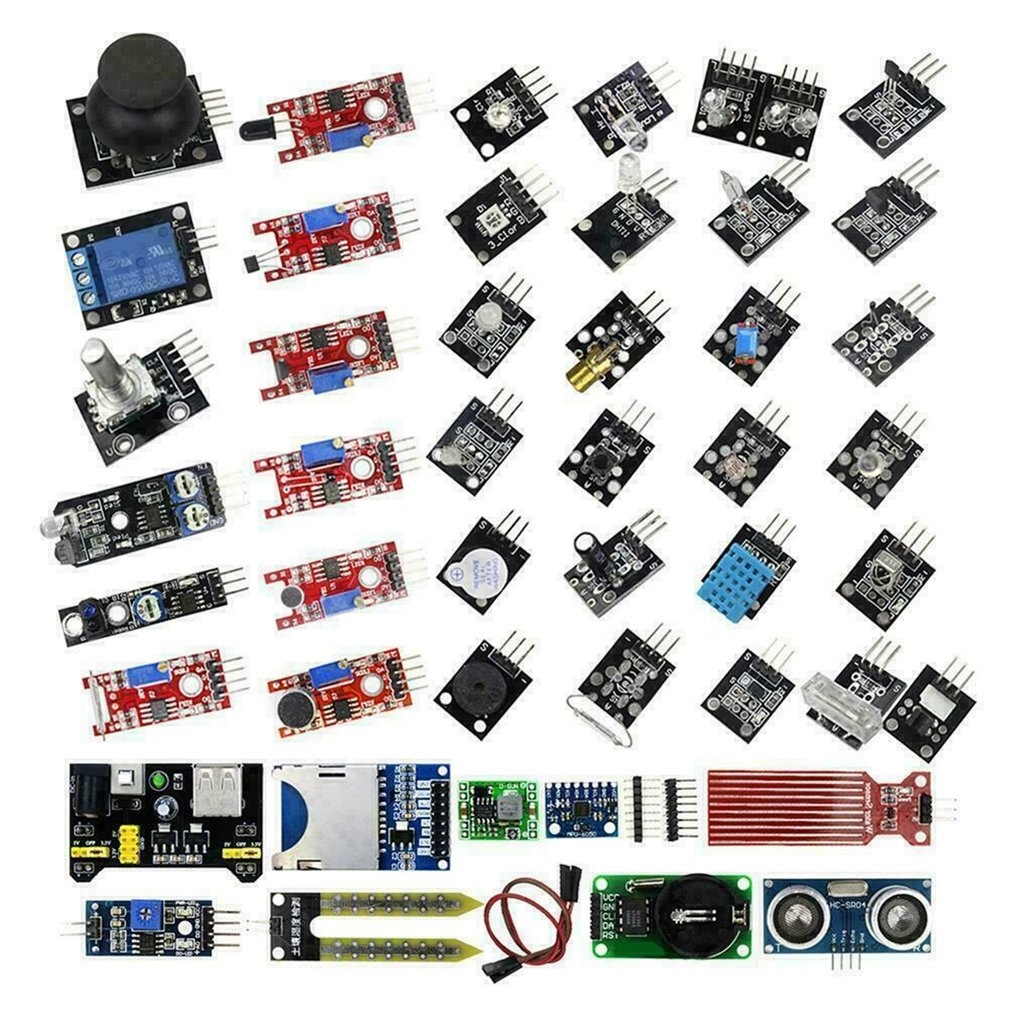 Jual Arduino 45 in 1 Sensors Modules Starter Kit UNO R3 MEGA2560 3.Complete 45pcs kit: PS2 ...