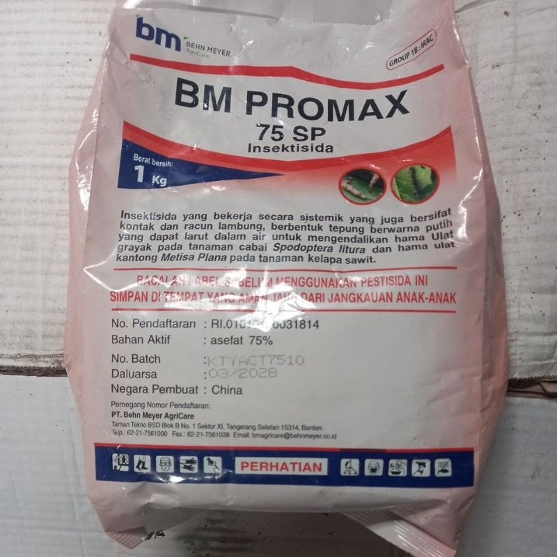 Jual Insektisida Bahan Aktif Asefat 75% BM Promax Kemasan Pabrik 1 Kg ...