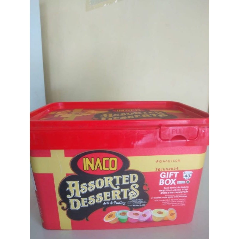 Jual Inaco jelly gift box 40 cups | inaco assorted dessert | Shopee ...