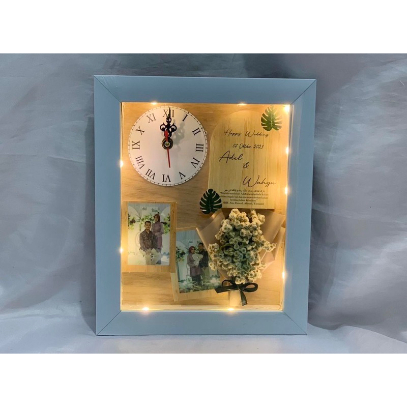Jual flower in frame rustic wedding wisuda pernikahan anniversary ultah ...