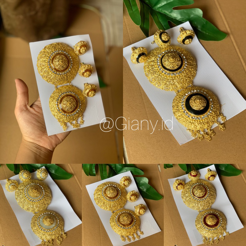 Jual Set Bros Bulat Donat tumpuk 2/Set Alpaka/Set Bros/ Bros Pin ...