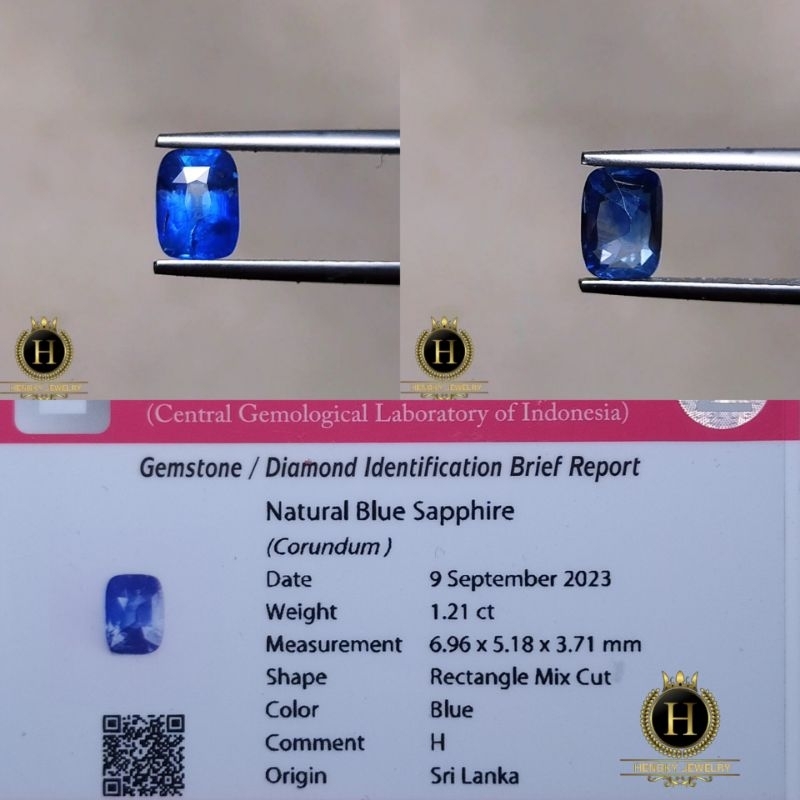Jual Batu Blue Sapphire Srilanka Visual Rasa Royal Blue | Shopee Indonesia