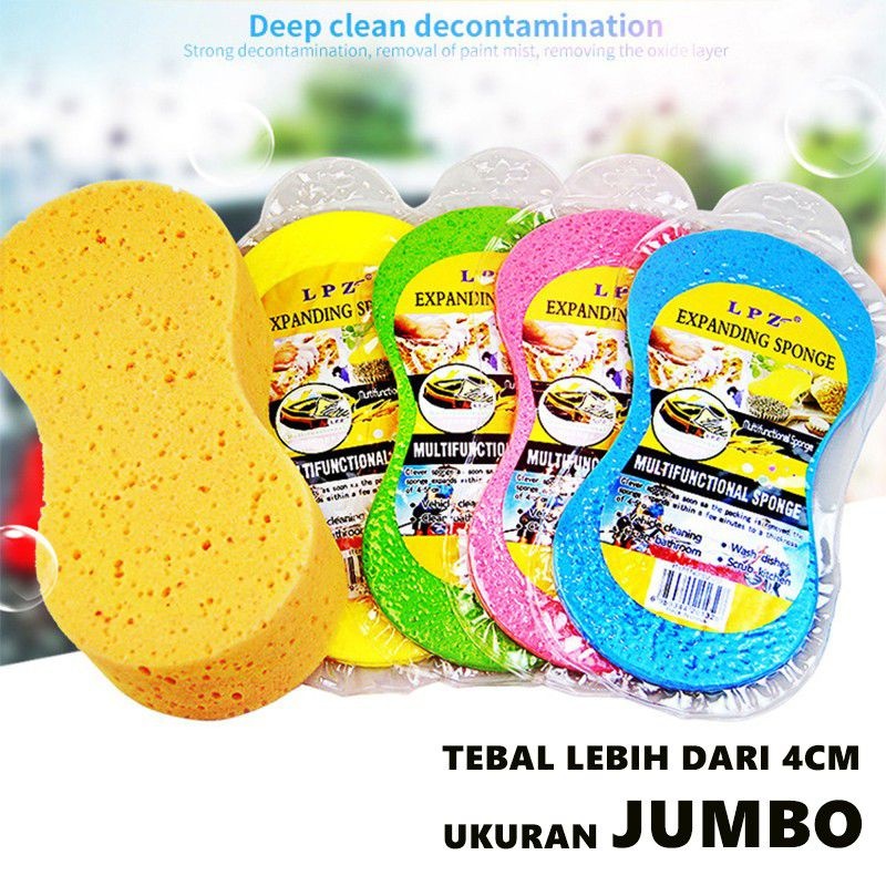 Jual expanding sponge busa cuci mobil motor piring busa foam angka 8 ...