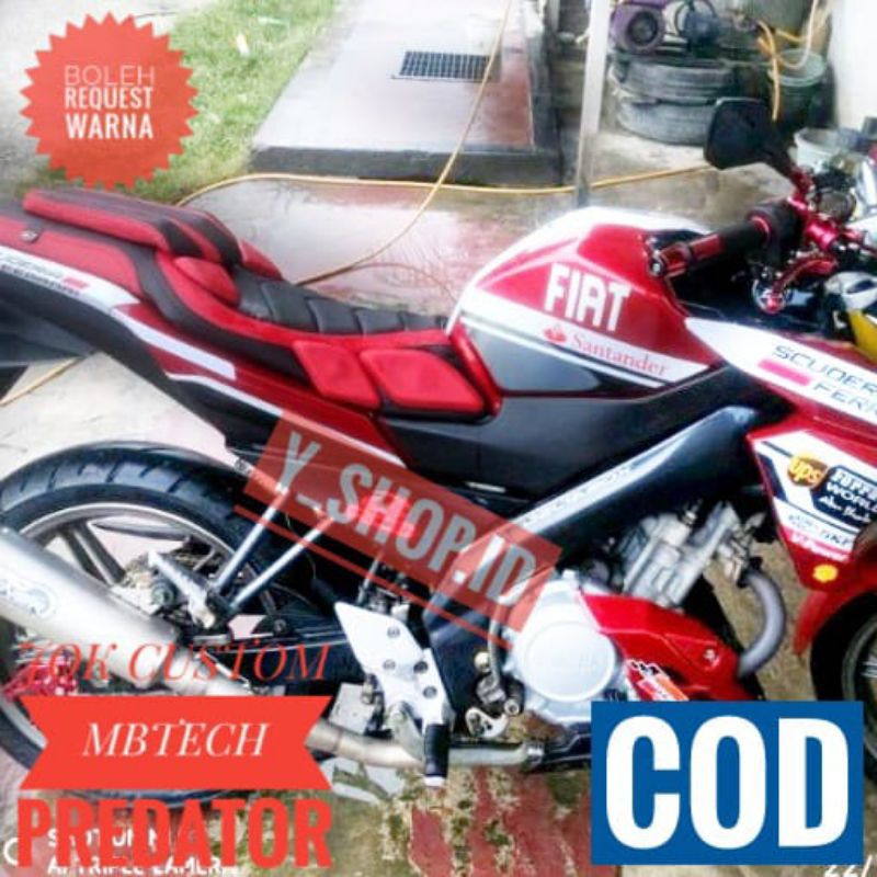 Jual Cover Sarung Kulit Jok Vixion Old Vixion New MBtech Custom Predator | Shopee Indonesia