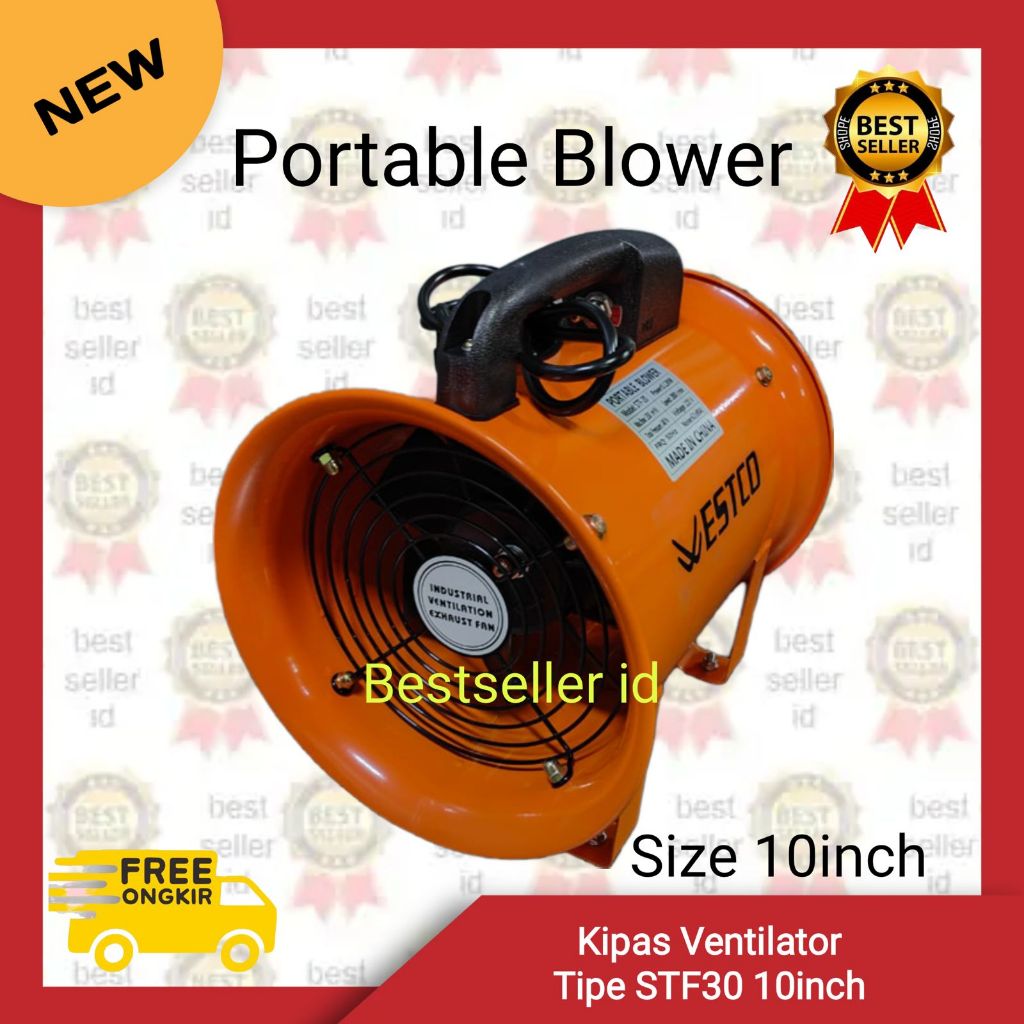 Jual Portable Ventilator 10" / Blower / Drum Fan / Exhaust 10 inch WESTCO | Shopee Indonesia