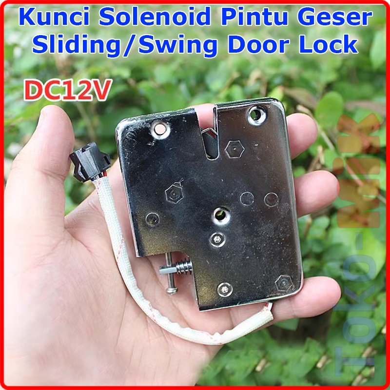 Jual KUNCI PINTU SWING GESER SLIDING ELEKTRIC DOOR LOCK SELENOID DC 12V ...