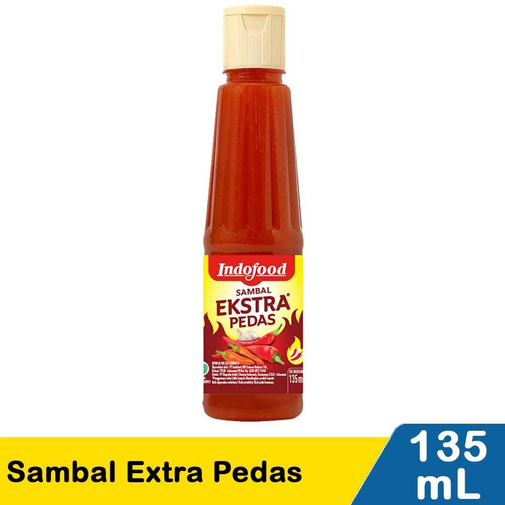 Jual Indofood extra pedas 135ml ( Free sendok 1 pcs ) | Shopee Indonesia