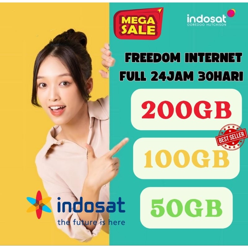Jual kuota indosat IM3 200GB 150GB 125GB 100GB 80GB 50GB FULL 30HARI | Shopee Indonesia