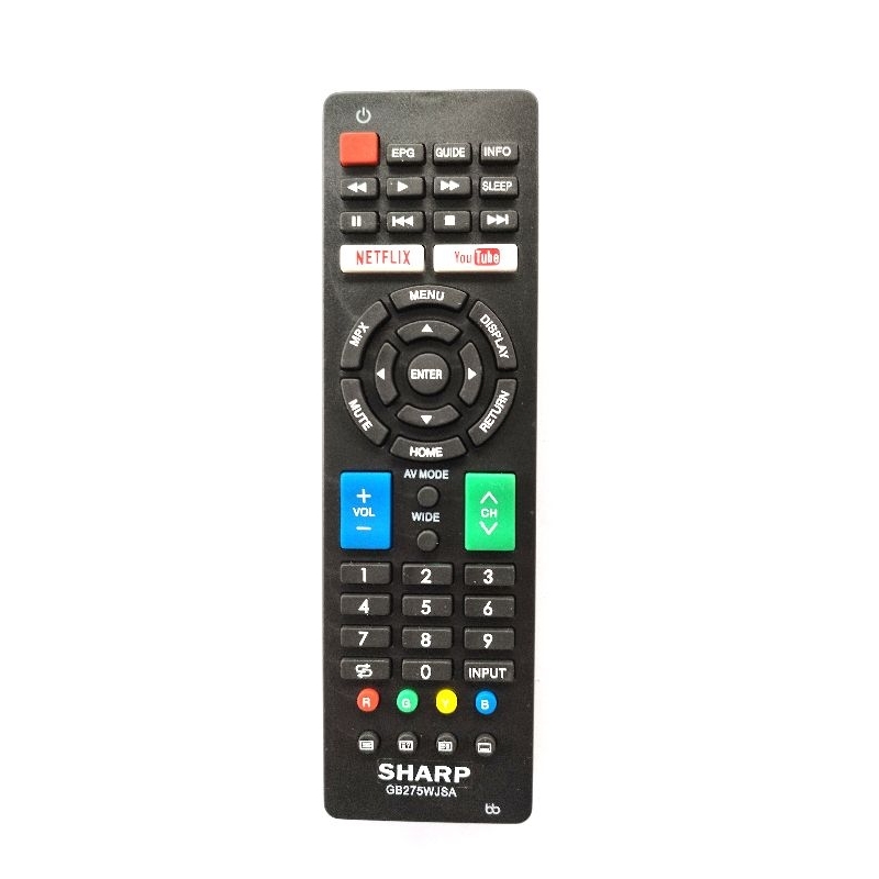 Jual REMOT REMOTE SMART TV SHARP AQUOS ANDROID LED GB234WJSA ...