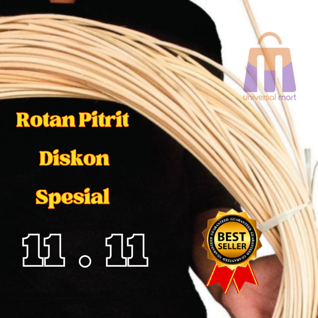 Jual Rotan pitrit isi 5 batang 2 mm tali rotan kualitas ekspor lentur ...