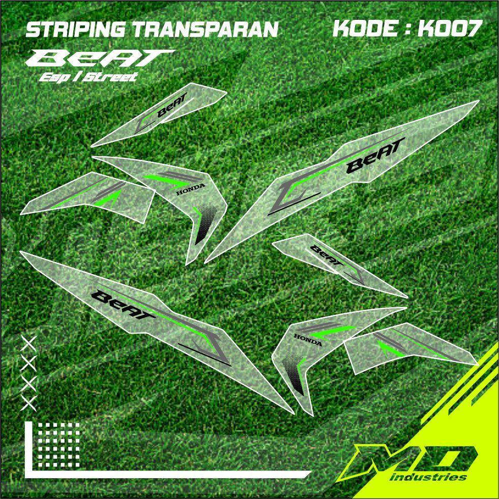 Jual Sticker Striping Transparan Beat Street Full Body Custom Desain ...
