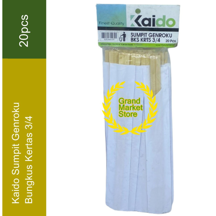 Jual Kaido Sumpit Kayu Genroku 3/4 Bungkus Kertas 20pcs Sumpit Makan ...