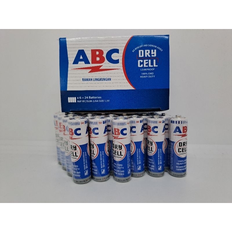 Jual 1 SET BATU BATERAI ABC AA ISI 4 PCS | Shopee Indonesia