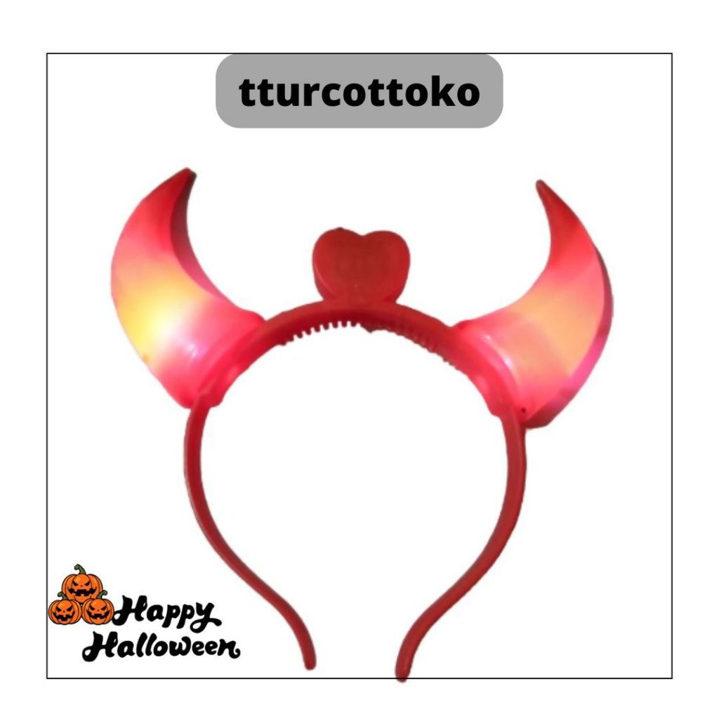 Jual tturcottoko BANDO DEVIL LOVE LAMPU LED TANDUK NYALA / KOSTUM ...