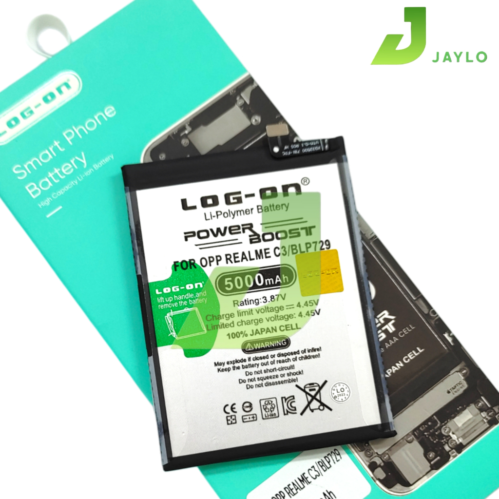 Jual Baterai LOG ON Realme C21 BLP729 RMX3201 Power Boost Original Double IC Protection Battery ...