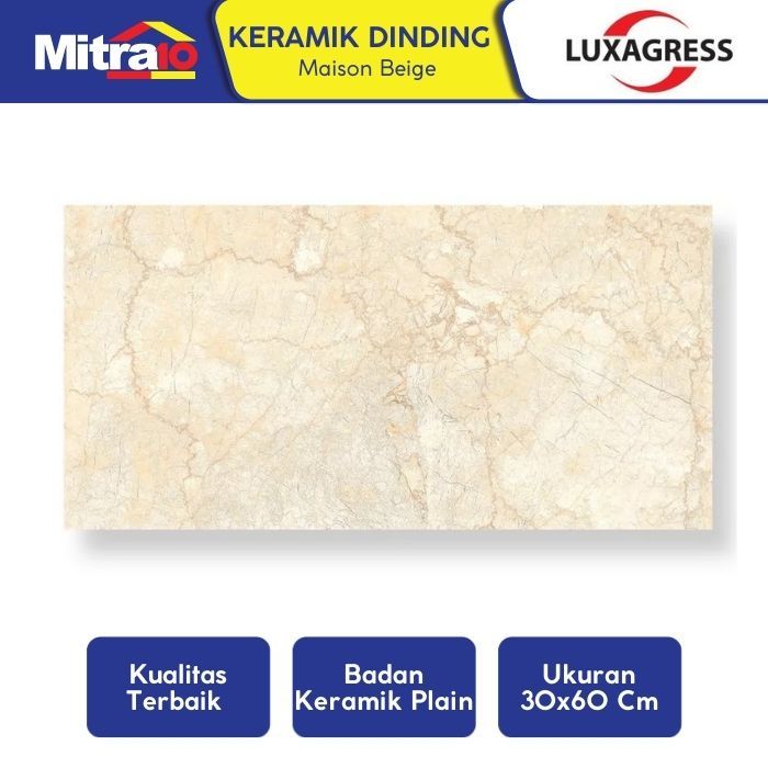 Jual Luxagress Keramik Dinding Kw.1 Maison Beige 30x60 Cm | Shopee Indonesia