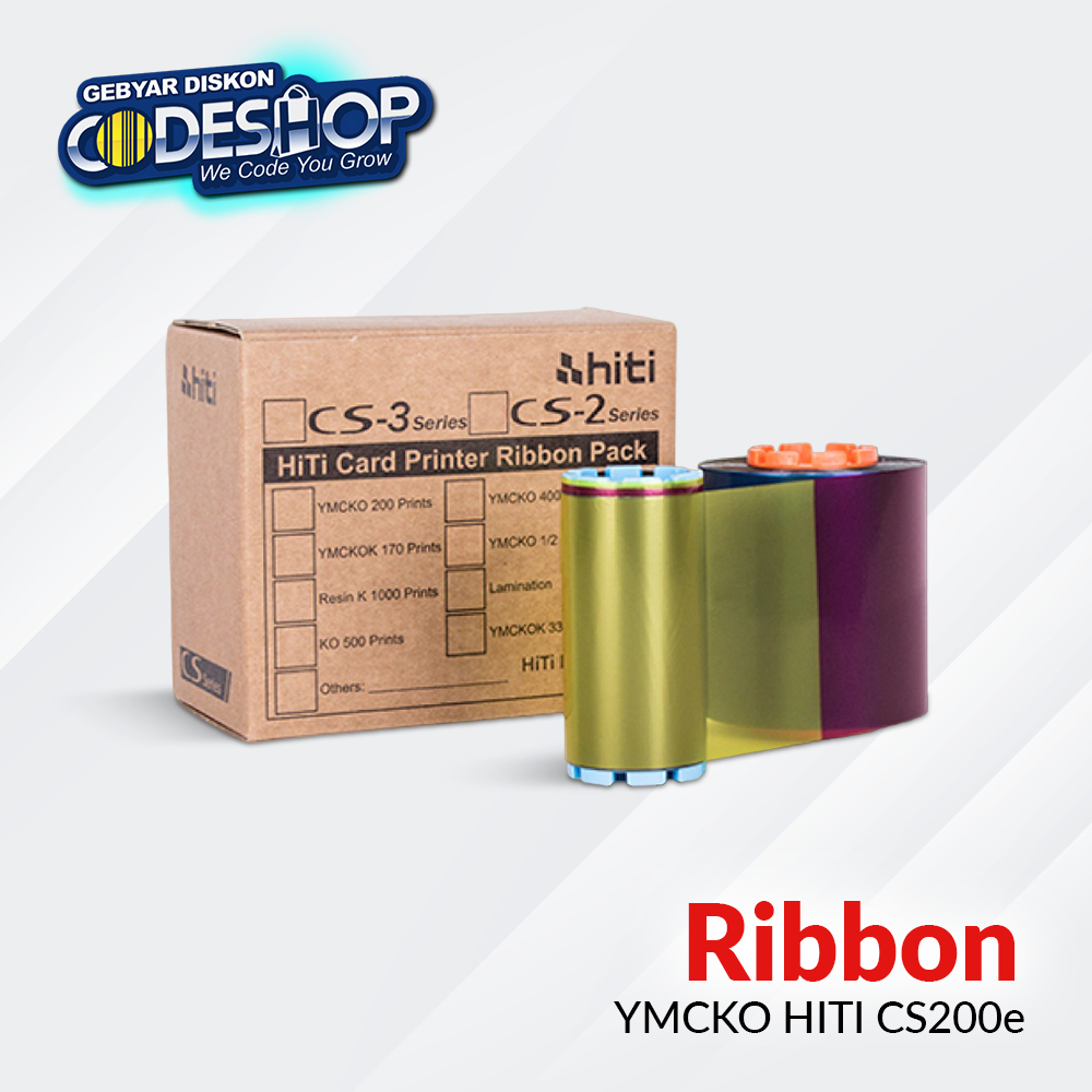 Jual Hiti CS200e Card Printer Ribbon Pack YMCKO 400 Prints Colour CS-2 ...
