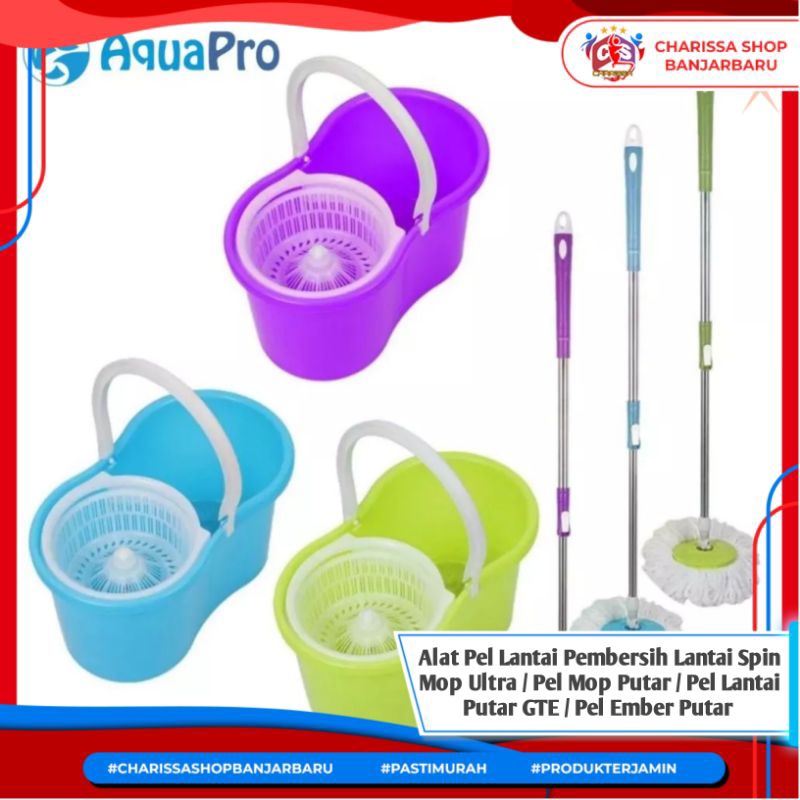 Jual Alat Pel Lantai Pembersih Lantai Spin Mop Ultra / Pel Mop Putar ...