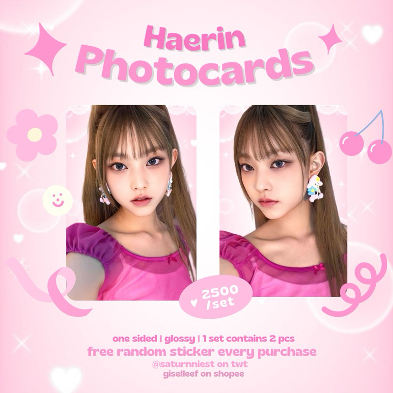 Jual NEWJEANS HAERIN HANNI FANMADE PHOTOCARD PHOTOCARDS UNOFFICIAL PINK VER KPOP GIRLGROUP ...
