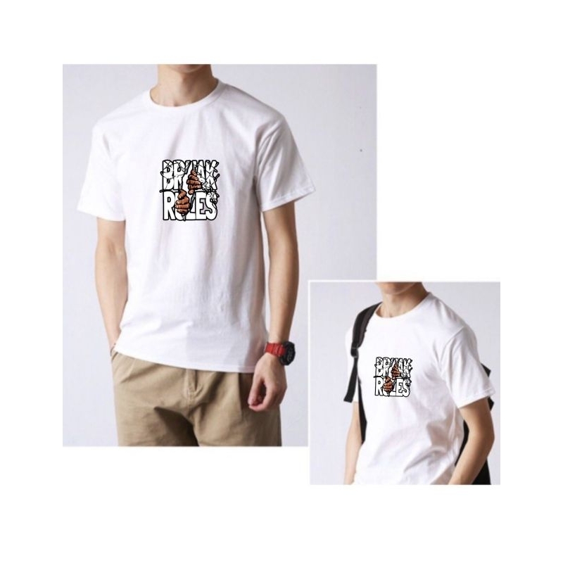 Jual Kaos Pria Break Rules Atasan Lengan Pendek Oblong Dewasa Distro ...
