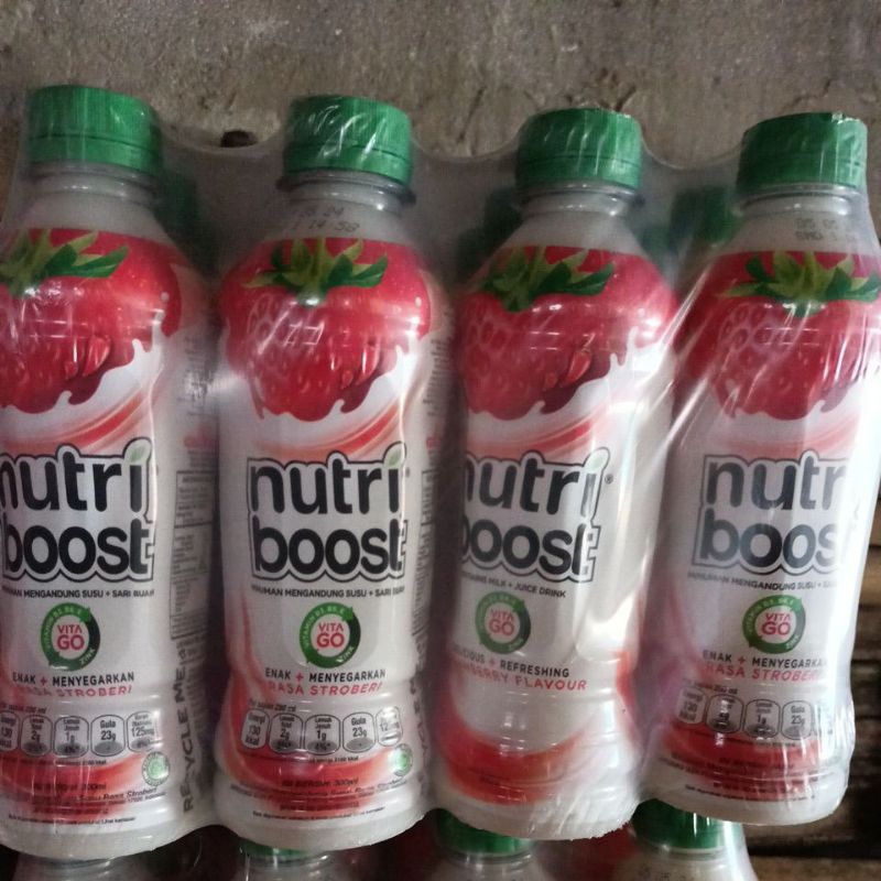 Jual nutribost stoberi dan jeruk 300 ml isi 12 botol | Shopee Indonesia