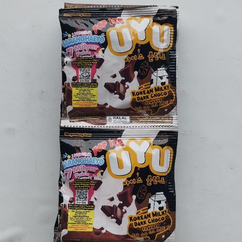 Jual UYU Pop Ice Korean Milky Banana, Chocolate, Matcha Minuman Renceng ...