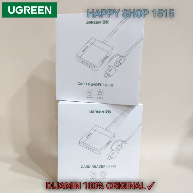 Jual UGREEN CARD READER usb 3.1 ORI ( USB-C USB-A ) 4-in-1 to SD/TF/MS ...